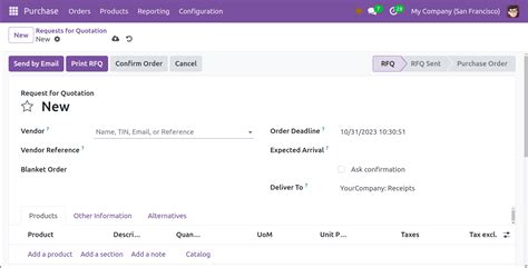 Request For Quotation In Odoo 17 Purchase Odoo 17 Community Book