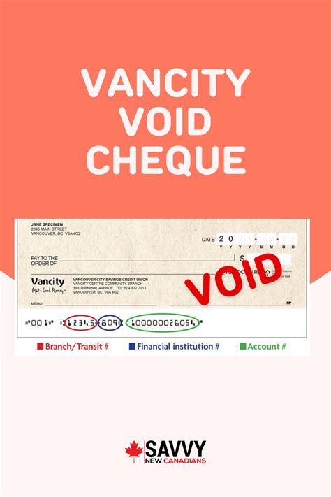Vancity Void Cheque Setup Direct Deposits And Pre Authorized Payments