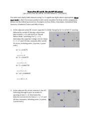 Source Free RC And RL Circuits HW Completed Docx Source Free RC And RL Circuits HW Points