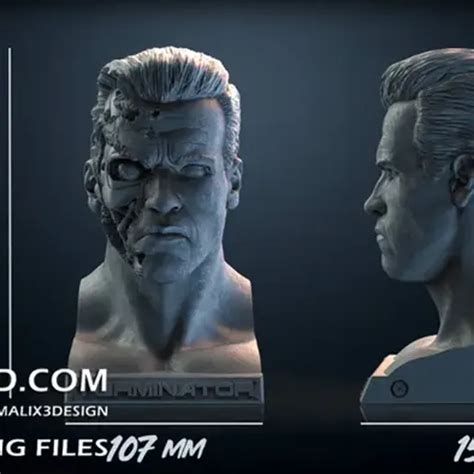 3d File Terminator Bust Stl Files For 3d Printing 👤 ・model To