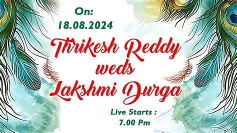 Thrikesh Reddy Weds Lakshmi Durga Youtube