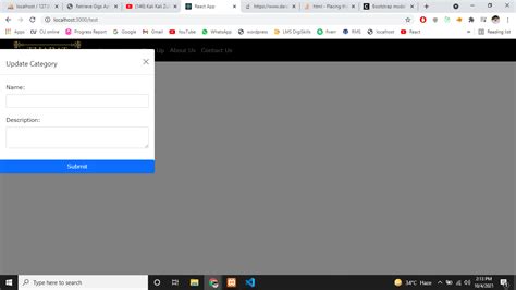 Css How To Place Bootstrap Model At Right Bottom Of Screen In React