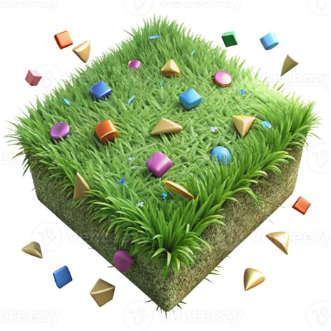 Vibrant Abstract Grass Texture Seamless Tile Isolated For Game