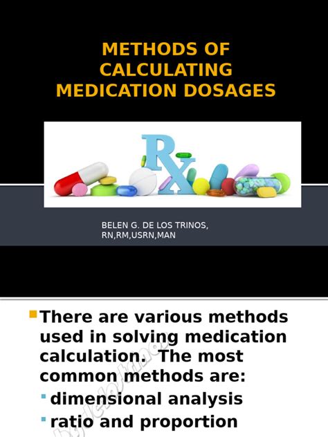 Methods Of Calculating Medication Dosages Pdf Dose Biochemistry Chemistry