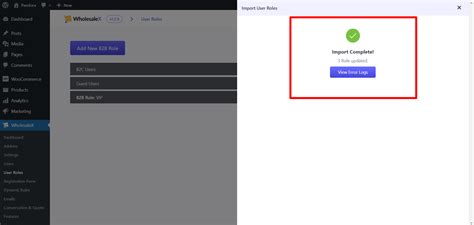 User Roles Importexport Wholesalex