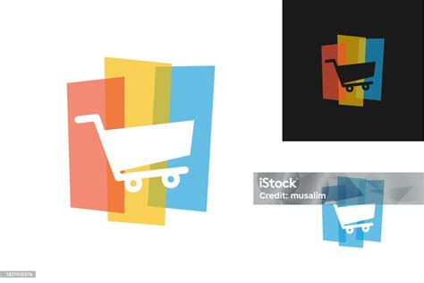 쇼핑 로고 템플릿 디자인 벡터 엠블럼 디자인 개념 창조적 인 기호 아이콘 가방에 대한 스톡 벡터 아트 및 기타 이미지 가방 개념 개념과 주제 Istock