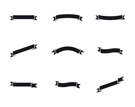 Set Of Isolated Elements Ribbon Black 17545660 Vector Art At Vecteezy