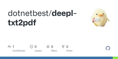 GitHub Dotnetbest Deepl Txt Pdf