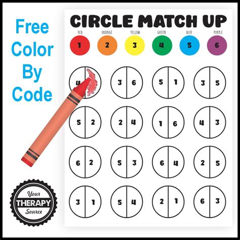 Shape Matching Printable Free Circle PDF Your Therapy Source