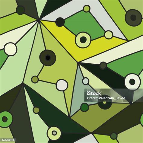 원활한 벡터 패턴 사각형 사각형 선 녹색 기하학적 손으로 그려진 배경입니다 배경 벽지 포장 포장 직물인쇄 개념에 대한 스톡 벡터 아트 및 기타 이미지 Istock