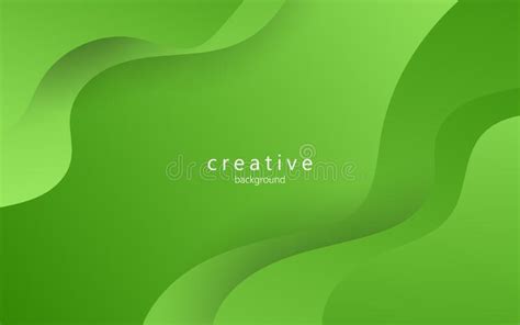 Minimal Abstract Dynamic Green Gradient Color Fluid Liquid Wavy Shape Geometric Composition