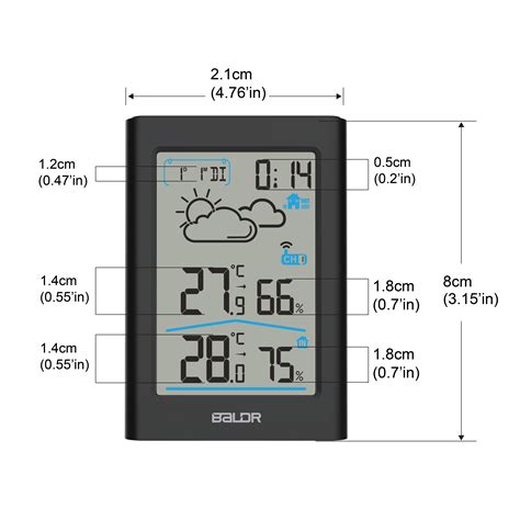 Baldr Digital Weather Station Hygrometer Thermomet Vicedeal
