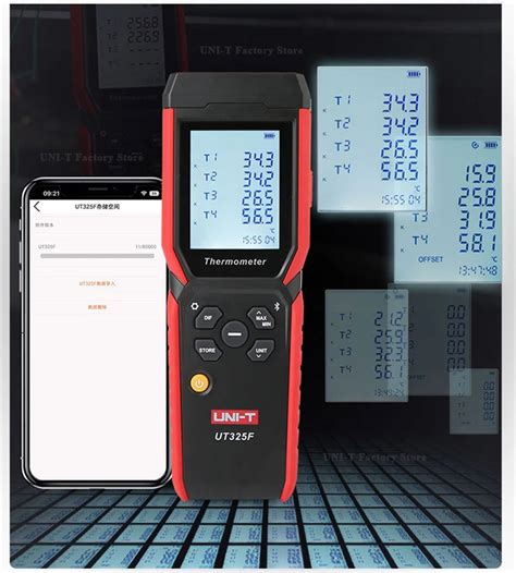 UNI T UT325F Digital Thermometer 4 Channel Temperature Data Logger K J T E R S N Type