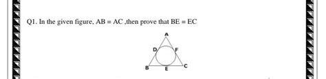 Q1 In The Given Figure Abac Then Prove That Beec Filo