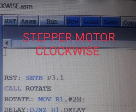 stepper motor clockwise