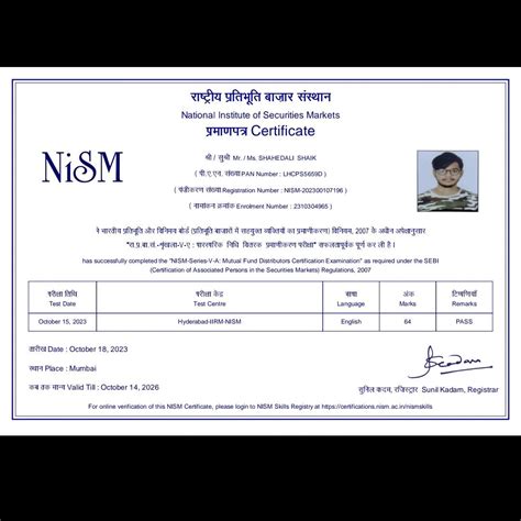 hello everyone i am thrilled to announce that i have completed my nism national institute of