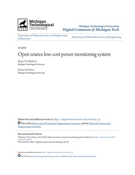 Pdf Open Source Low Cost Power Monitoring System