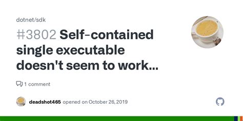 self contained single executable doesn t seem to work with class