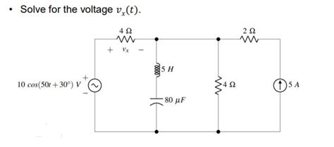 Solved Solve For The Voltage Vx T Chegg Com