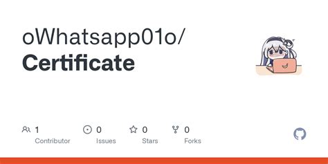 GitHub OWhatsapp O Certificate