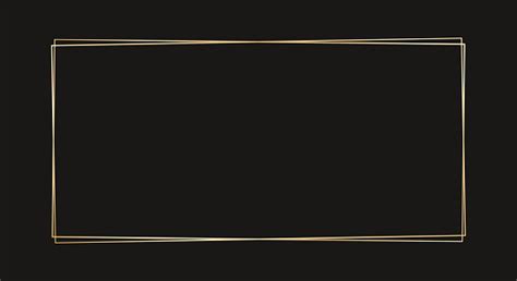 간단한 직사각형 기하학적 골드 프레임 테두리 결혼식 또는 생일 초대장 브로셔 포스터 및 명함을 위한 벡터 현대 디자인 템플릿