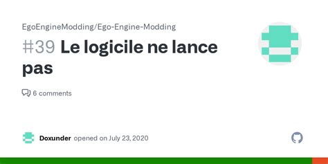 Le Logicile Ne Lance Pas · Issue 39 · Egoenginemoddingego Engine