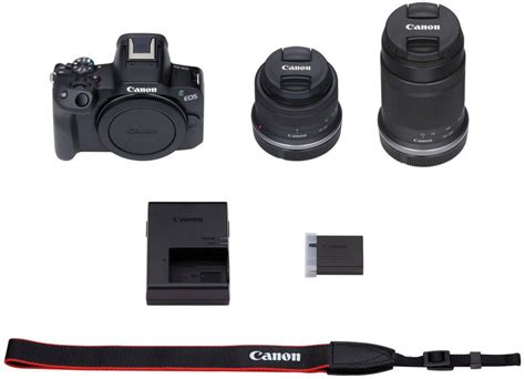 Technische Daten Canon EOS R50 schwarz + RF-S 18-45mm + RF-S 55-210mm ...