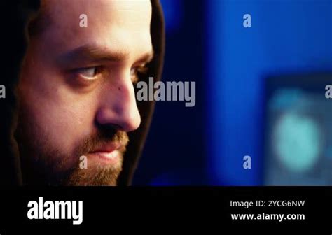 Malicious Man Hacking Stealing Credit Card Numbers And Manipulating Banking Systems For His Own