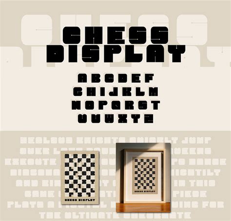 chess display font and print on behance