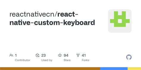 GitHub Reactnativecn React Native Custom Keyboard