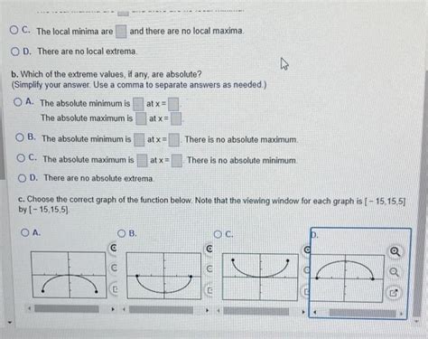 Solved A Identify The Functions Local Extreme Values In