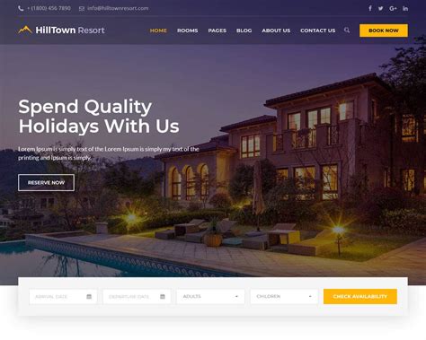 Hotel Website Templates
