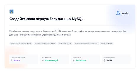 Руководство по созданию базы данных Mysql практическое пособие для
