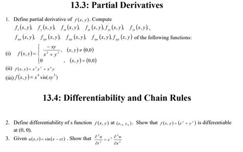 Solved 133 Partial Derivatives 1 Define Partial