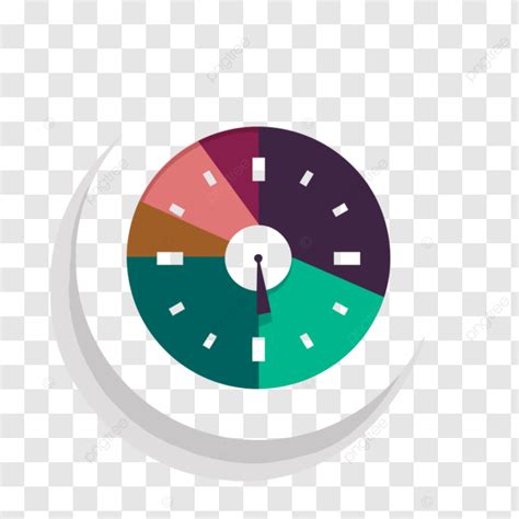 색 벡터 시간 표시기 아이콘 흰색 배경에 지연의 단순한 다채로운 아이콘 그림자 없음 작은 프레임 중앙 Png 일러스트 및