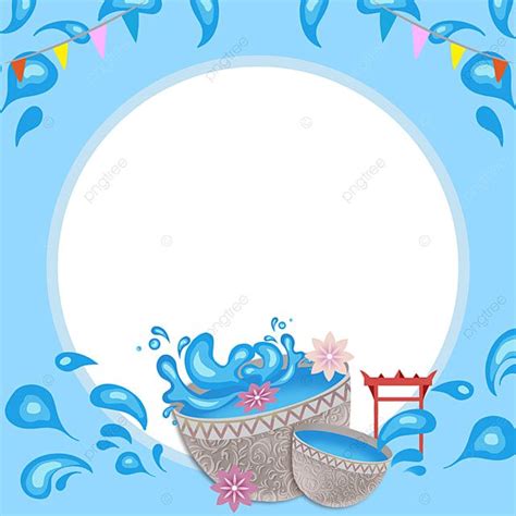 ดอกไม้พื้นหลังชายแดนสงกรานต์ไทย