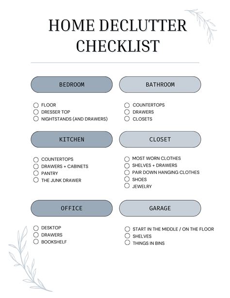 Declutter Your Home Checklist Kath Eats
