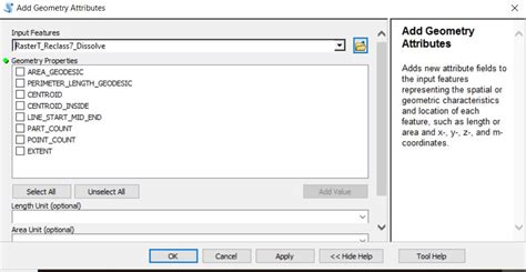 Arcgis Desktop Add Geometry Attribute Geographic Information