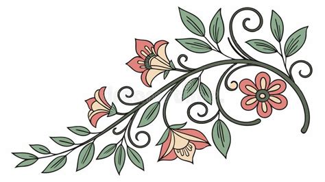 Decorative Floral Corner Design Elegant Botanical Border Element Vector Design Generative Ai
