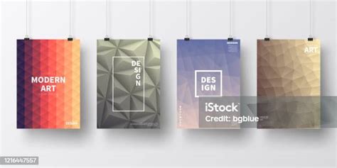 흰색 배경에 고립 된 다채로운 기하학적 디자인의 포스터 2차 도형에 대한 스톡 벡터 아트 및 기타 이미지 2차 도형 3차원