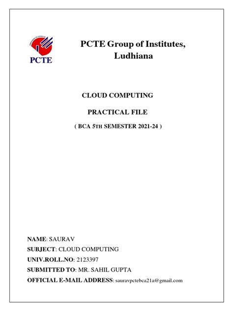 Cc Practical File Pdf Cloud Computing Virtualization