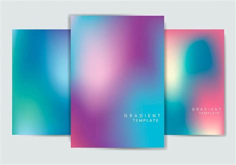Colorful Gradient Poster Design Vector Set Free Image By