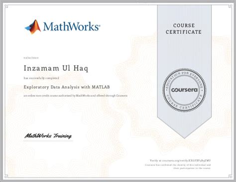 Inzamam Ul Haq On Linkedin Matlab Dataanalysis Coursera