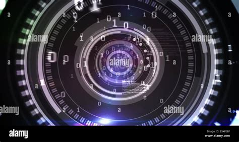 Image Of Binary Coding Digital Data Processing And Scope Scanning
