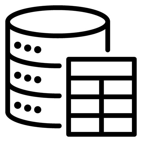 Database Table Line Icon 43572784 Vector Art At Vecteezy