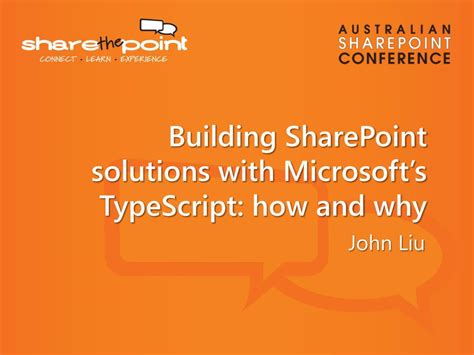 ppt building sharepoint solutions with microsoft s typescript how
