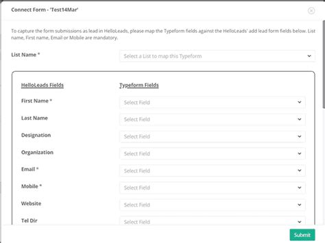 Typeform Integration