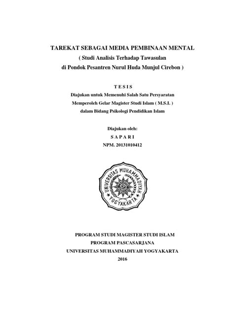 Tesis Sapari Bab 1 Revisi Sidang Pdf