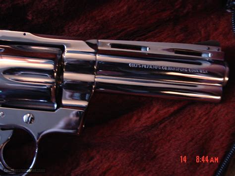 Colt Python4357refinished Nickelcustom Exotic Wood Grips And Bonded