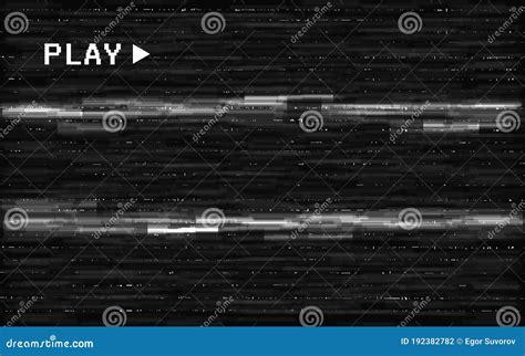 Glitch Analog Background No Signal Vhs Template Videotape Distortion Effect Old Playback